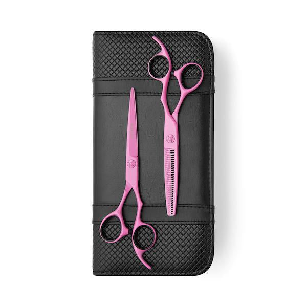 Matsui 2026 Neon Pink Offset Hair Scissors & Thinning Scissor Combo ...